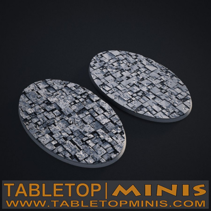 3D Printable Broken Tiles 170x105mm Bases by TableTopMinis