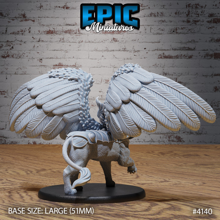 3D Printable Sphinx Prime / Egyptian Creature / Winged Desert Lion ...