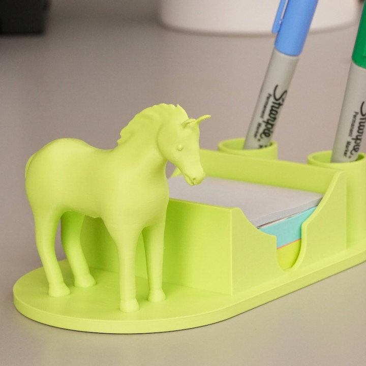 3D Printable Horse Post-it dispenser by Philippe Barreaud