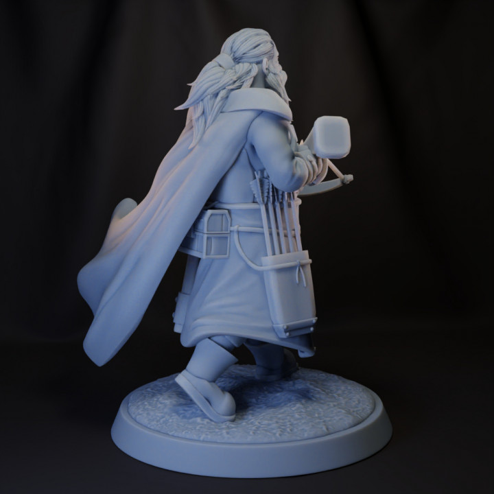 3D Printable Dwarf Ranger Mini by kurt