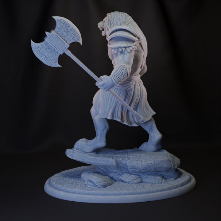 3D Printable Leonin Barbarian - Cecil The Banished by kurt