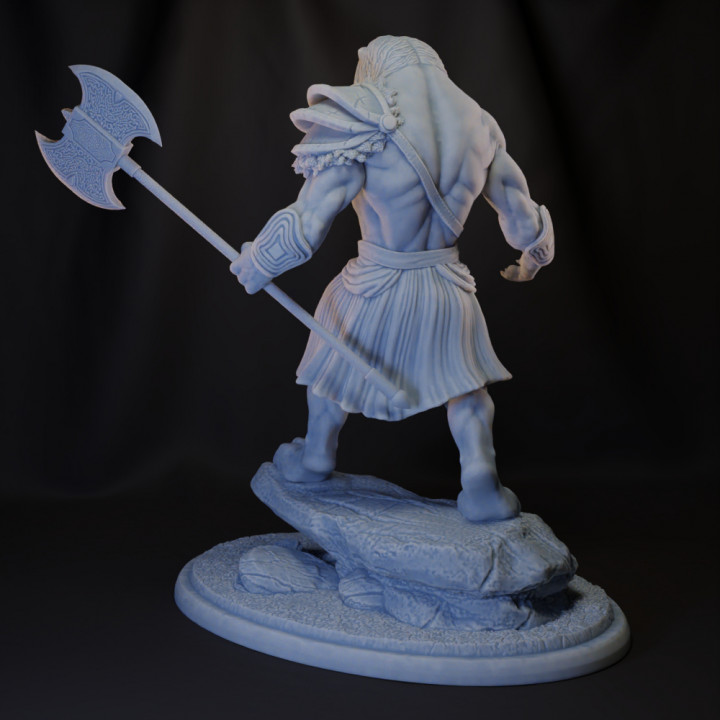 3D Printable Leonin Barbarian - Cecil The Banished by kurt