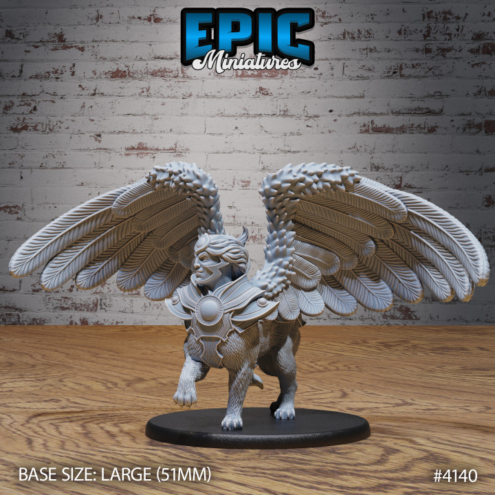 3D Printable Sphinx Prime Set / Egyptian Creature / Winged Desert Lion ...