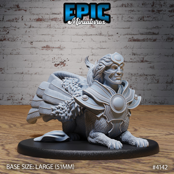 3D Printable Sphinx Prime Set / Egyptian Creature / Winged Desert Lion ...