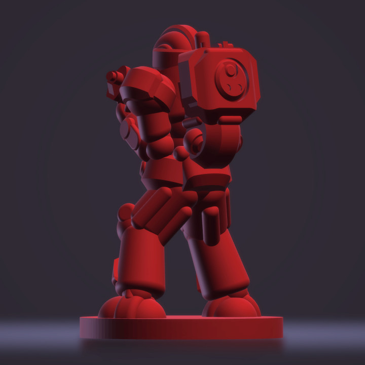 3D Printable 28mm Supportless Space Soldier by SkellifyMinis