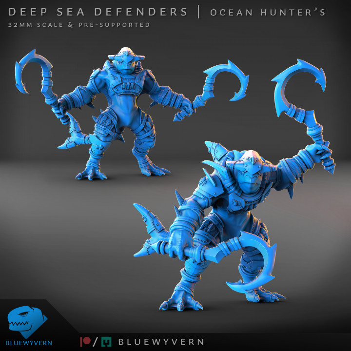 3D Printable Deep Sea Defenders - Ocean Hunters (Modular) by BlueWyvern