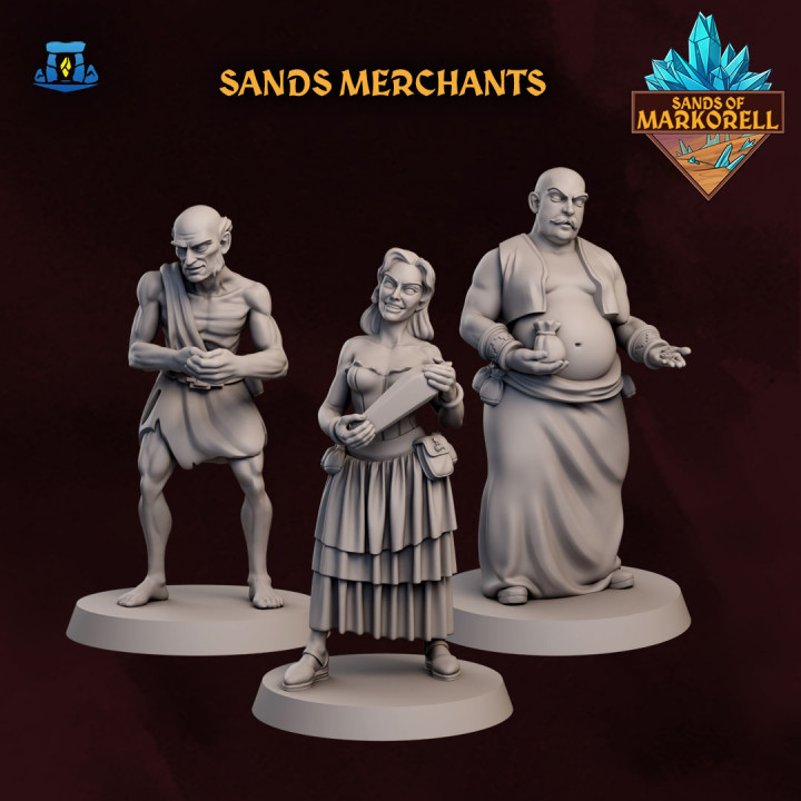 3D Printable Sands Merchants of Markorell by Wishgate-Studio