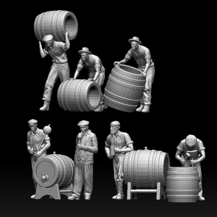 3D Printable workers by 3Dimontis