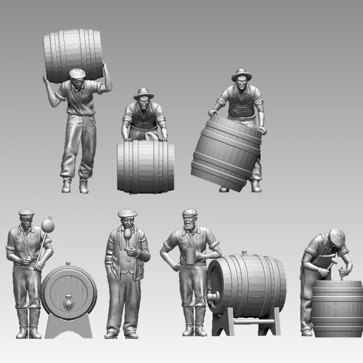 3D Printable workers by 3Dimontis