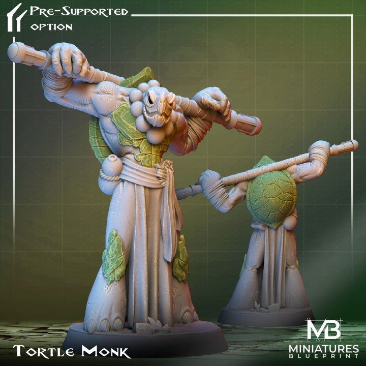 3D Printable Tortle Monk by Miniatures Blueprint