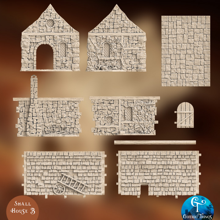 3D Printable Small House B by Gothic Things