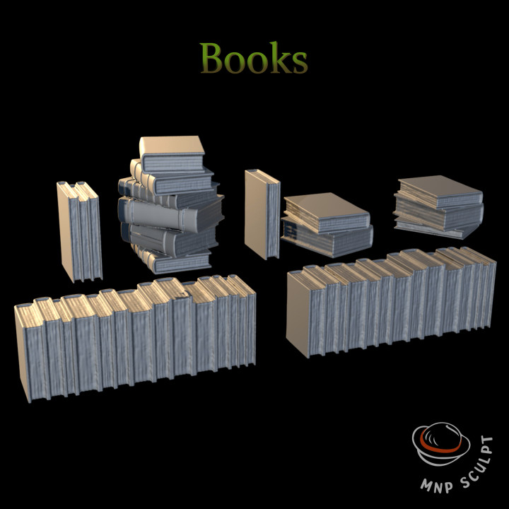 3D Printable Books by MNP Sculpt
