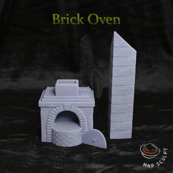 3D Printable Brick Oven by MNP Sculpt