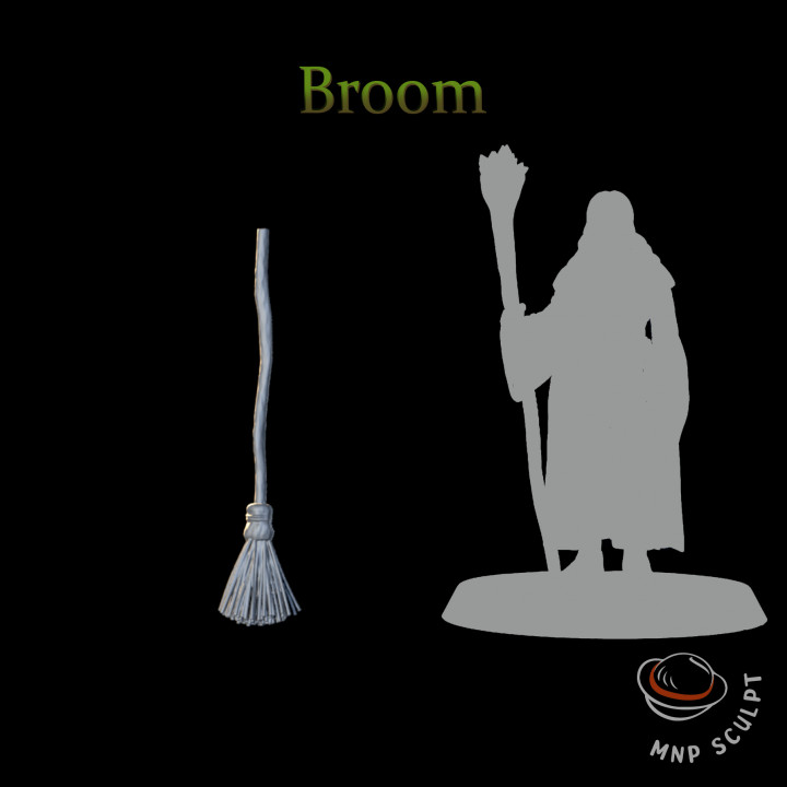 3D Printable Broom by MNP Sculpt
