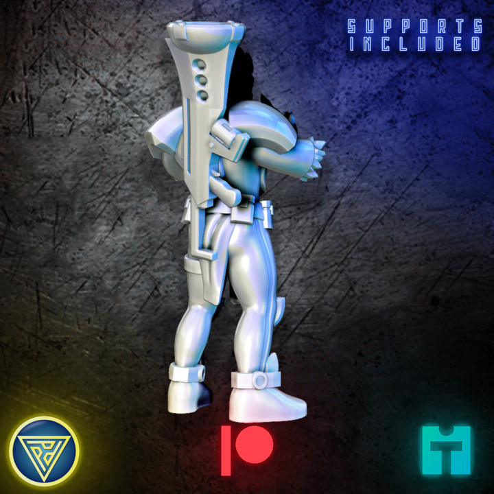 3D Printable Cristal Alien Soldiers Set by Print Paint Play