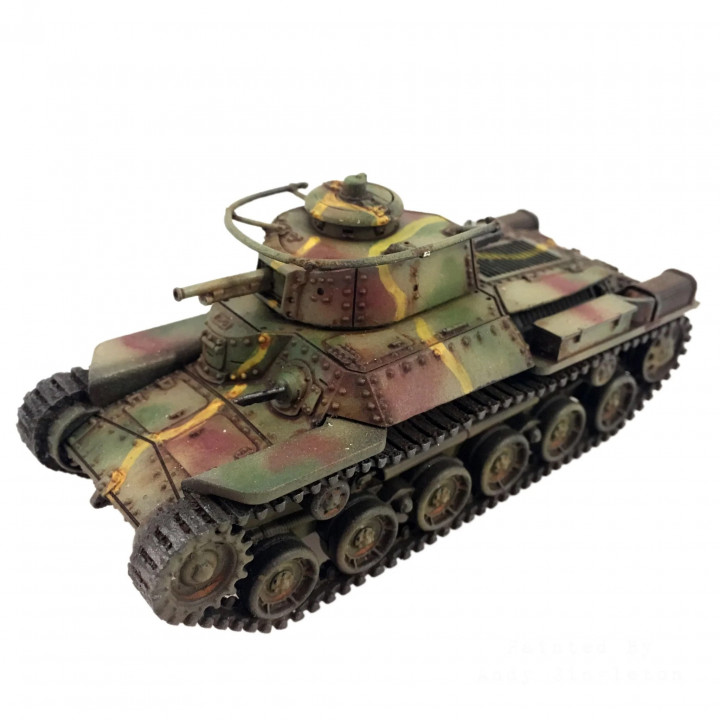 3D Printable Japanese Type 97 Chi Ha by Trenchworx LLC