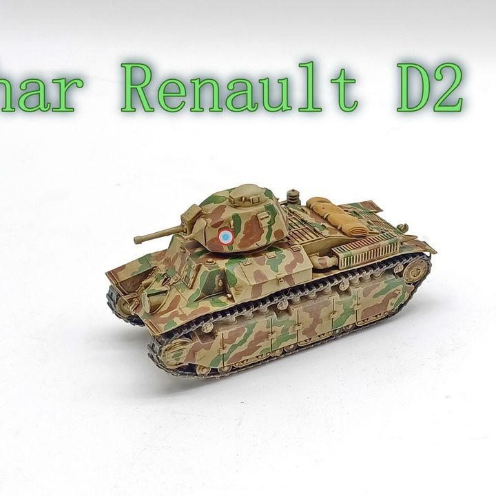 3D Printable Renault D2 model 1938 with APX-4 turret (France, WW2) by ...