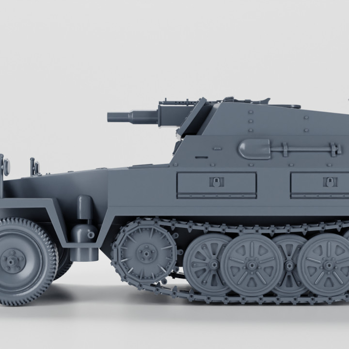 3D Printable Half-track Sd.Kfz.250/8 Leichte Schützenpanzerwagen (7.5cm ...