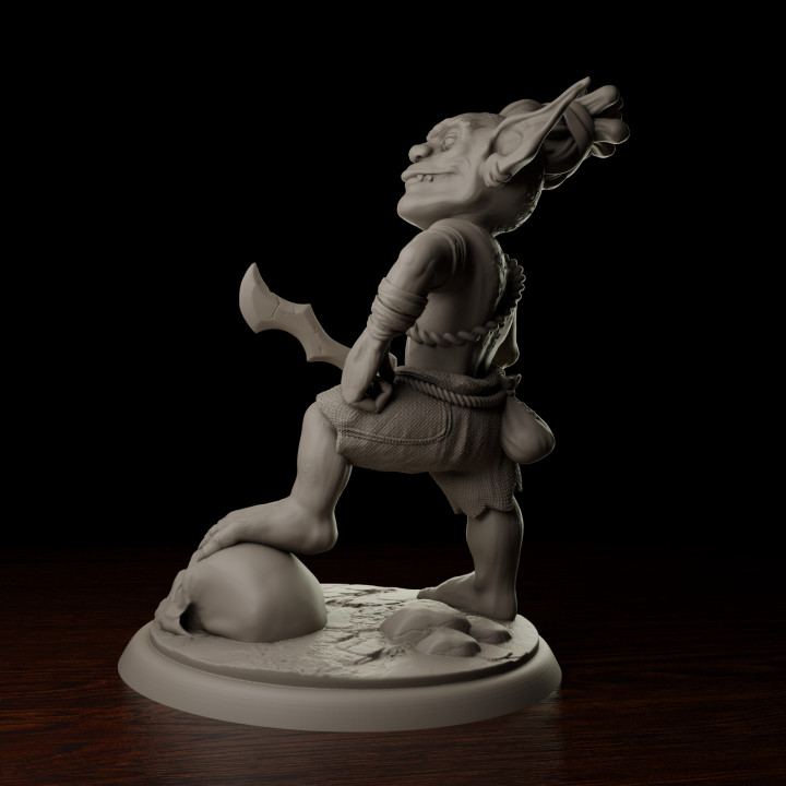 3d Printable Goblin Rogue Miniature By Paula Luz