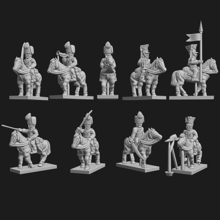 3D Printable 6-15mm Prussian Uhlans in Dolmans (with Czepkas and ...