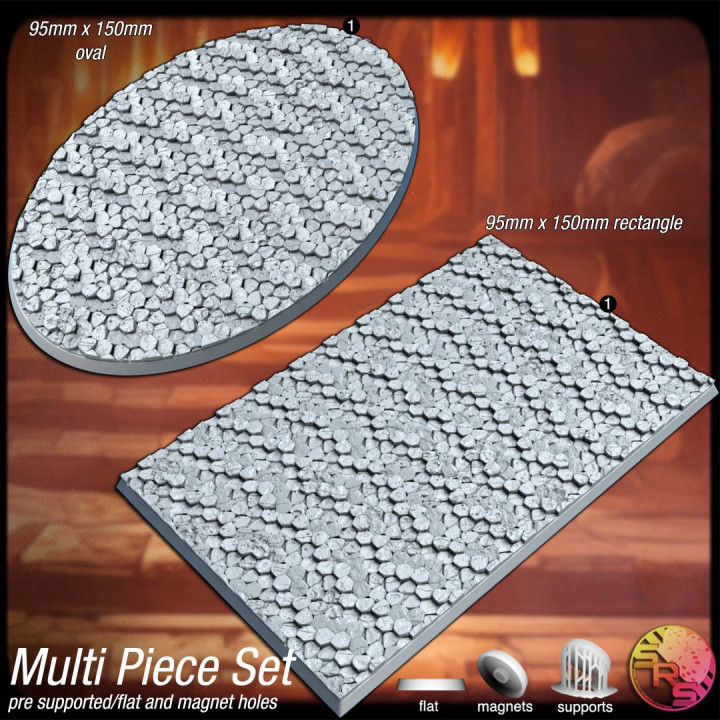 3D Printable Basalt Stone Bases (Expansion) by SRS Studios