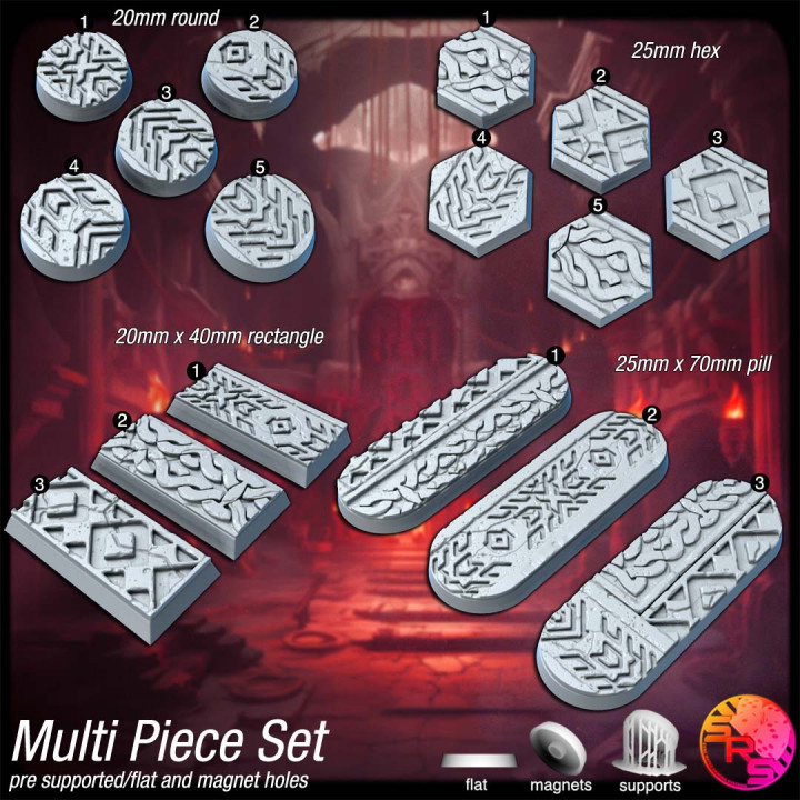 3D Printable Dwarven Keep Bases (Expansion) by SRS Studios