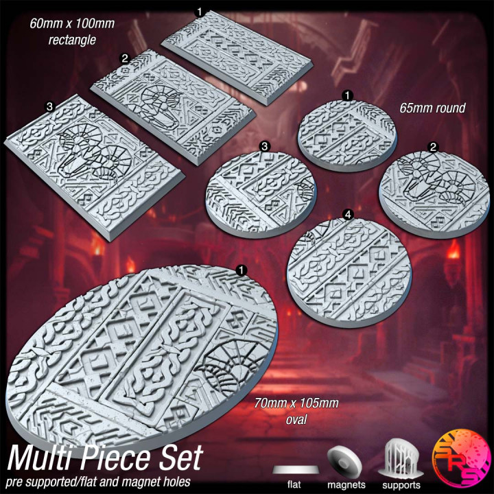 3D Printable Dwarven Keep Bases (Expansion) by SRS Studios