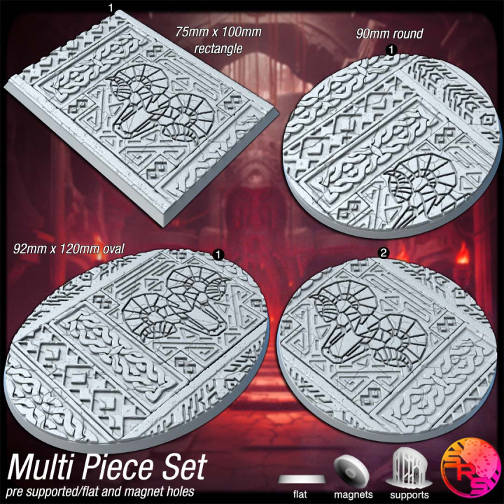 3D Printable Dwarven Keep Bases (Expansion) by SRS Studios