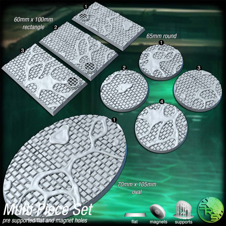 3D Printable Sewer Bases (Expansion) by SRS Studios