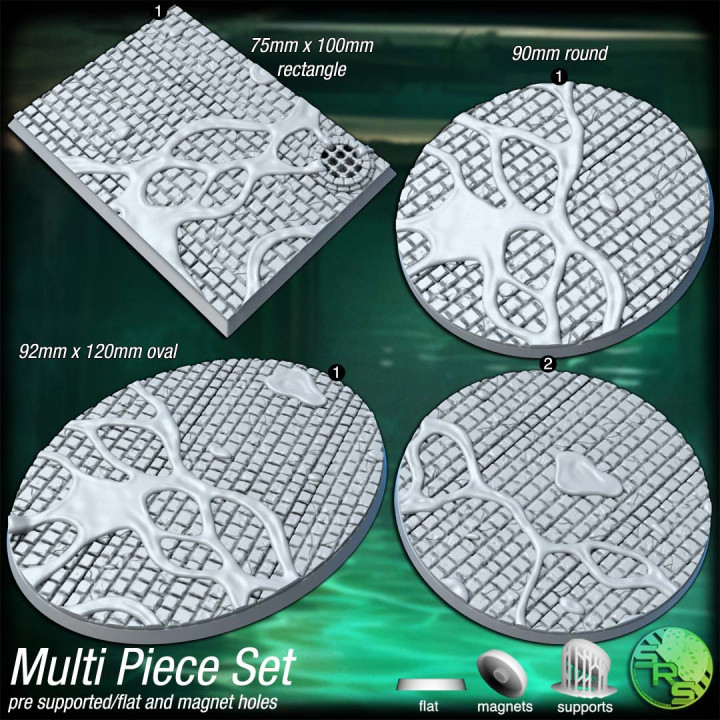 3D Printable Sewer Bases (Expansion) by SRS Studios