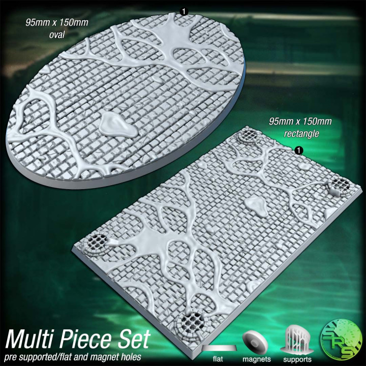 3D Printable Sewer Bases (Expansion) by SRS Studios