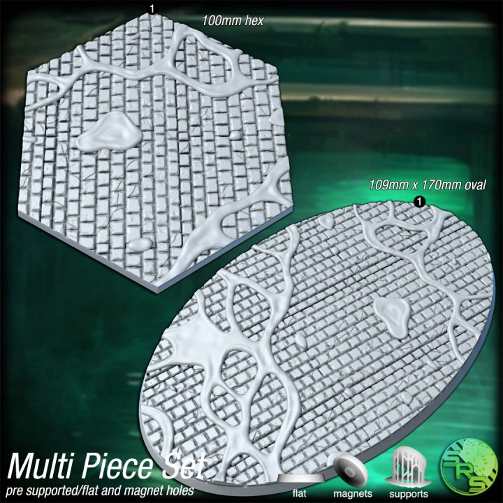 3D Printable Sewer Bases (Expansion) by SRS Studios