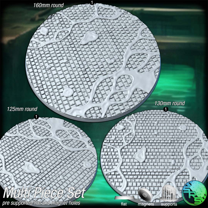 3D Printable Sewer Bases (Expansion) by SRS Studios