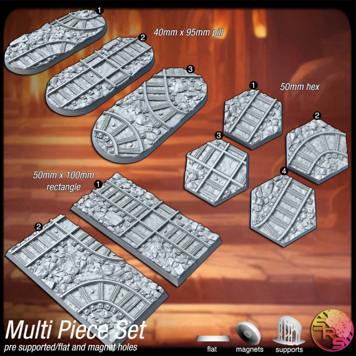 3D Printable Underground Mine Bases (Expansion) by Sync Ratio Systems