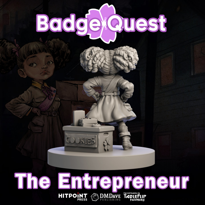 3D Printable BADGE QUEST - The Entrepreneur Brave Blossom by Hit Point ...