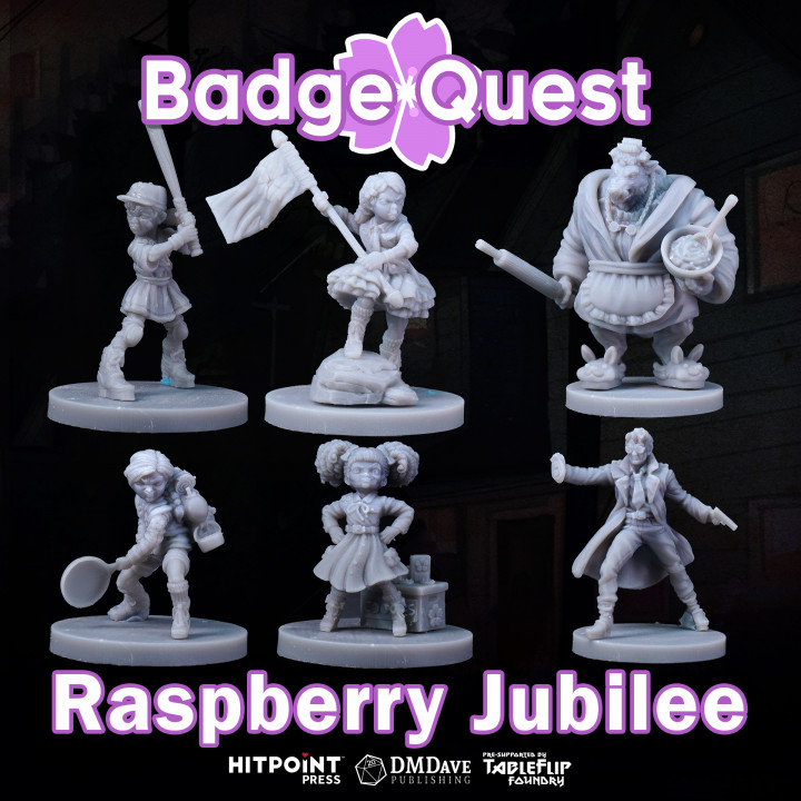 3D Printable BADGE QUEST - RASPBERRY JUBILEE (STL) by Hit Point Press