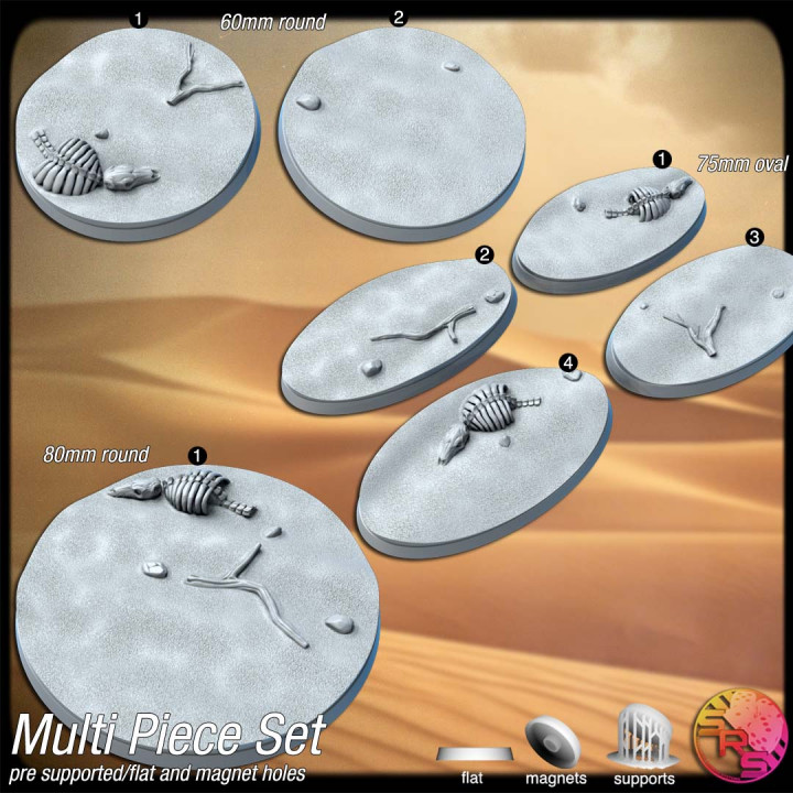 3D Printable Desert Bases (Standard) by Sync Ratio Systems
