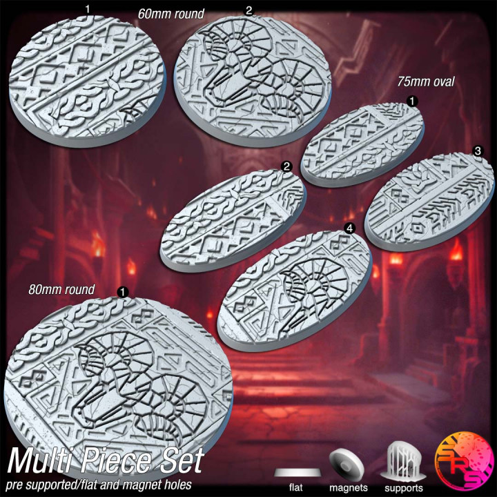 3D Printable Dwarven Keep Bases (Standard) by SRS Studios