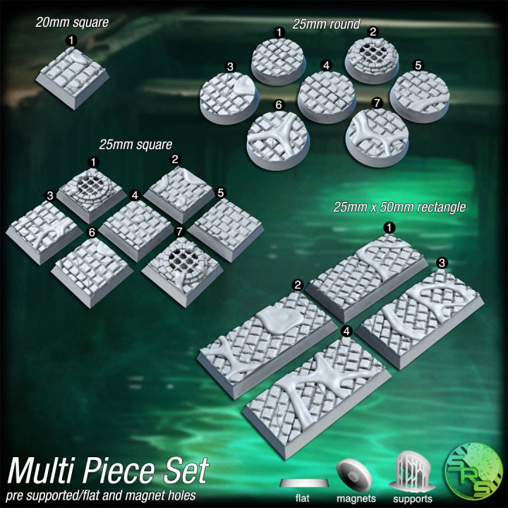 3D Printable Sewer Bases (Standard) by SRS Studios