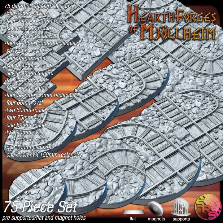 3D Printable Underground Mine Bases (Standard) by Sync Ratio Systems