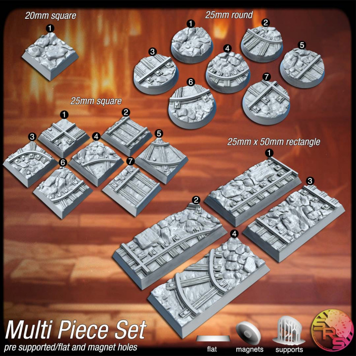 3D Printable Underground Mine Bases (Standard) by Sync Ratio Systems