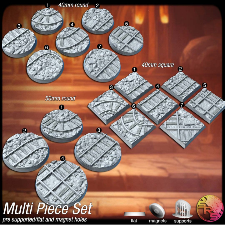 3D Printable Underground Mine Bases (Standard) by Sync Ratio Systems