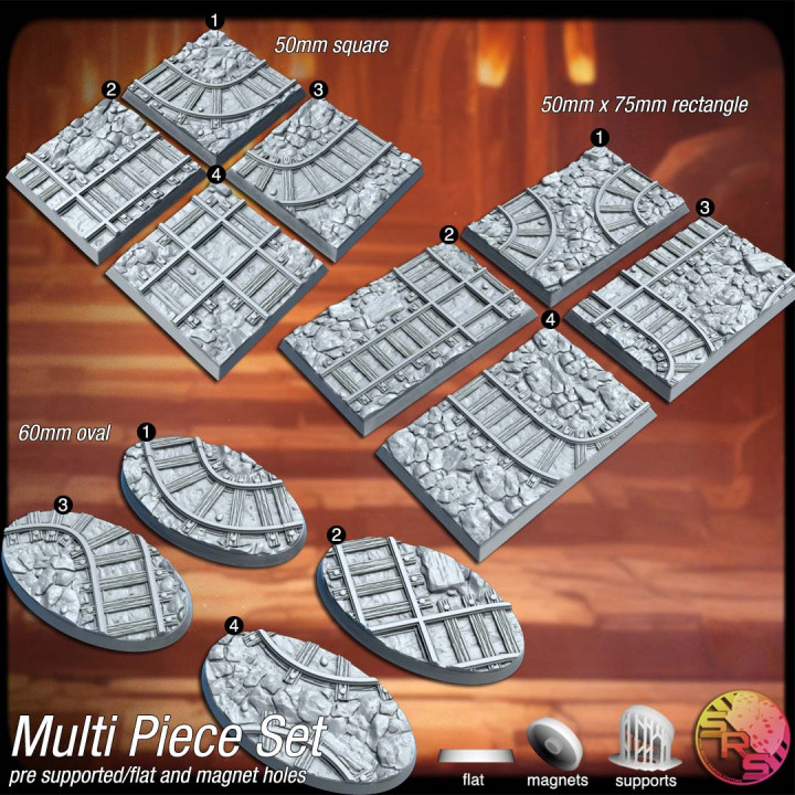 3D Printable Underground Mine Bases (Standard) by Sync Ratio Systems