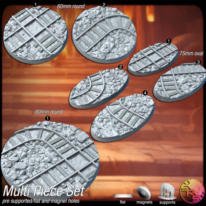 3D Printable Underground Mine Bases (Standard) by Sync Ratio Systems
