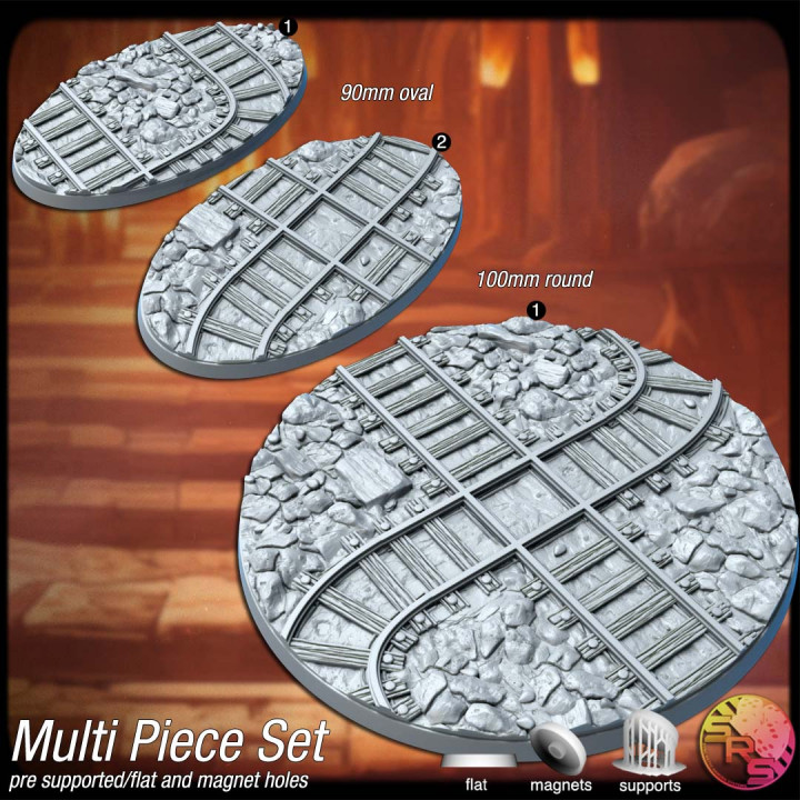 3D Printable Underground Mine Bases (Standard) by Sync Ratio Systems