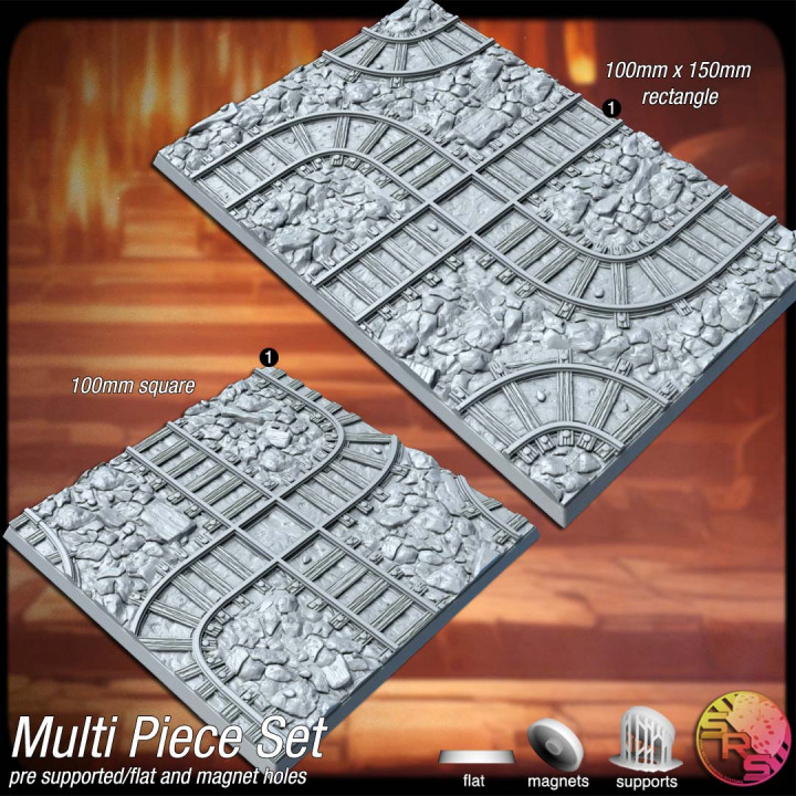 3D Printable Underground Mine Bases (Standard) by Sync Ratio Systems