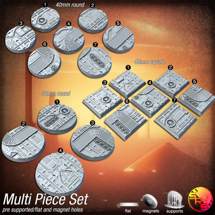 3D Printable War Factory Bases (Standard) by Sync Ratio Systems