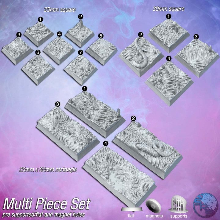 3D Printable Eldritch Bases (Old World) by Sync Ratio Systems