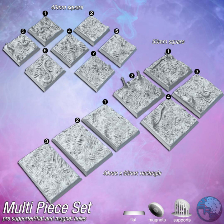 3D Printable Eldritch Bases (Old World) by Sync Ratio Systems