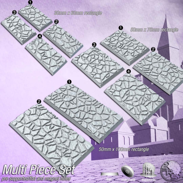 3D Printable Flagstone Bases (Old World) by SRS Studios